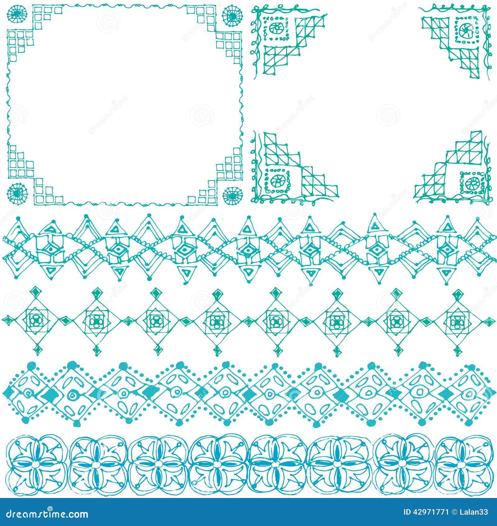 Marcos Y Líneas Decorativos Ilustración del Vector - Ilustración de ...