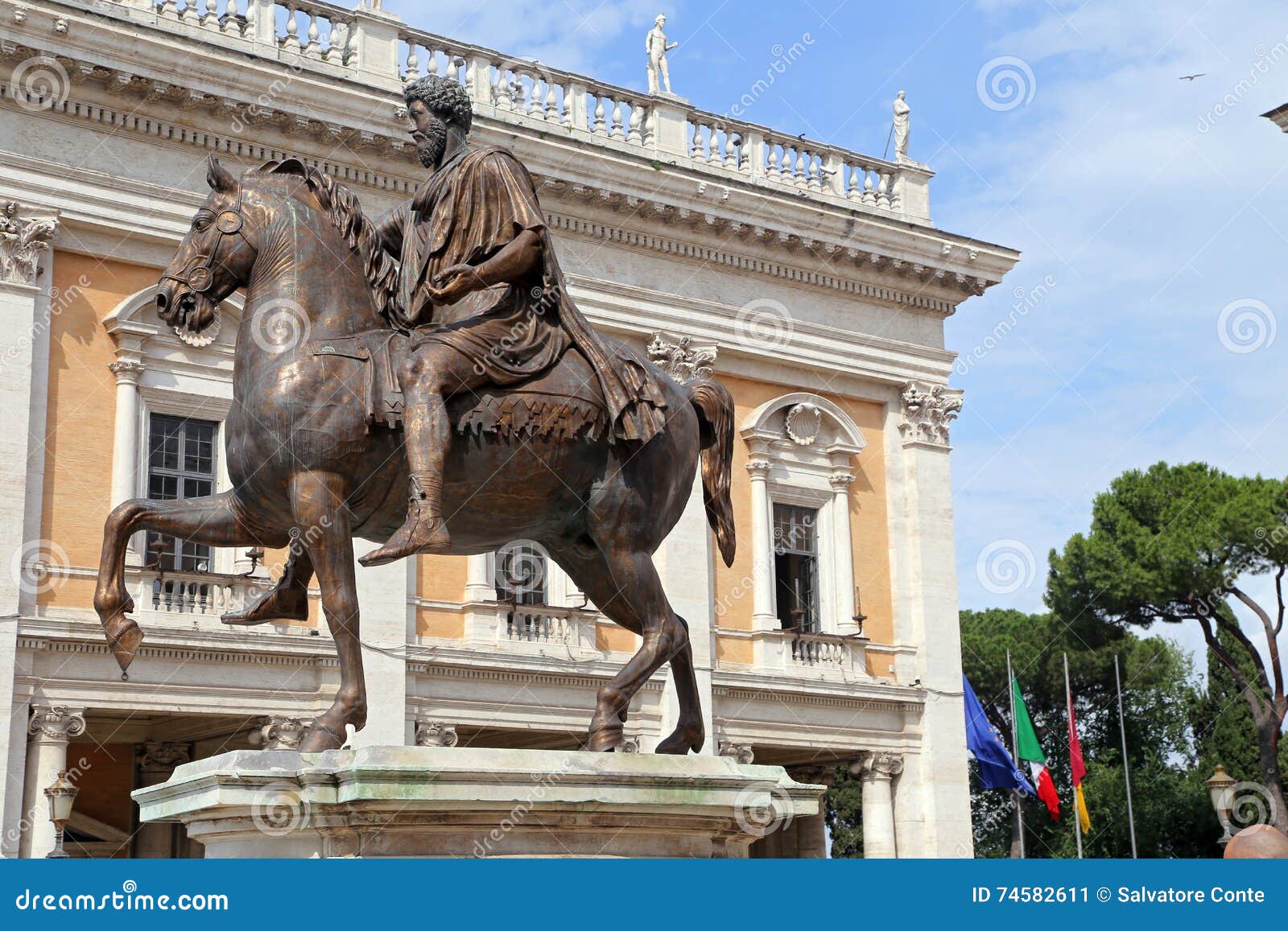Marcus Aurelius on Capitol Hill in Rome - Italy Editorial Photo - Image ...