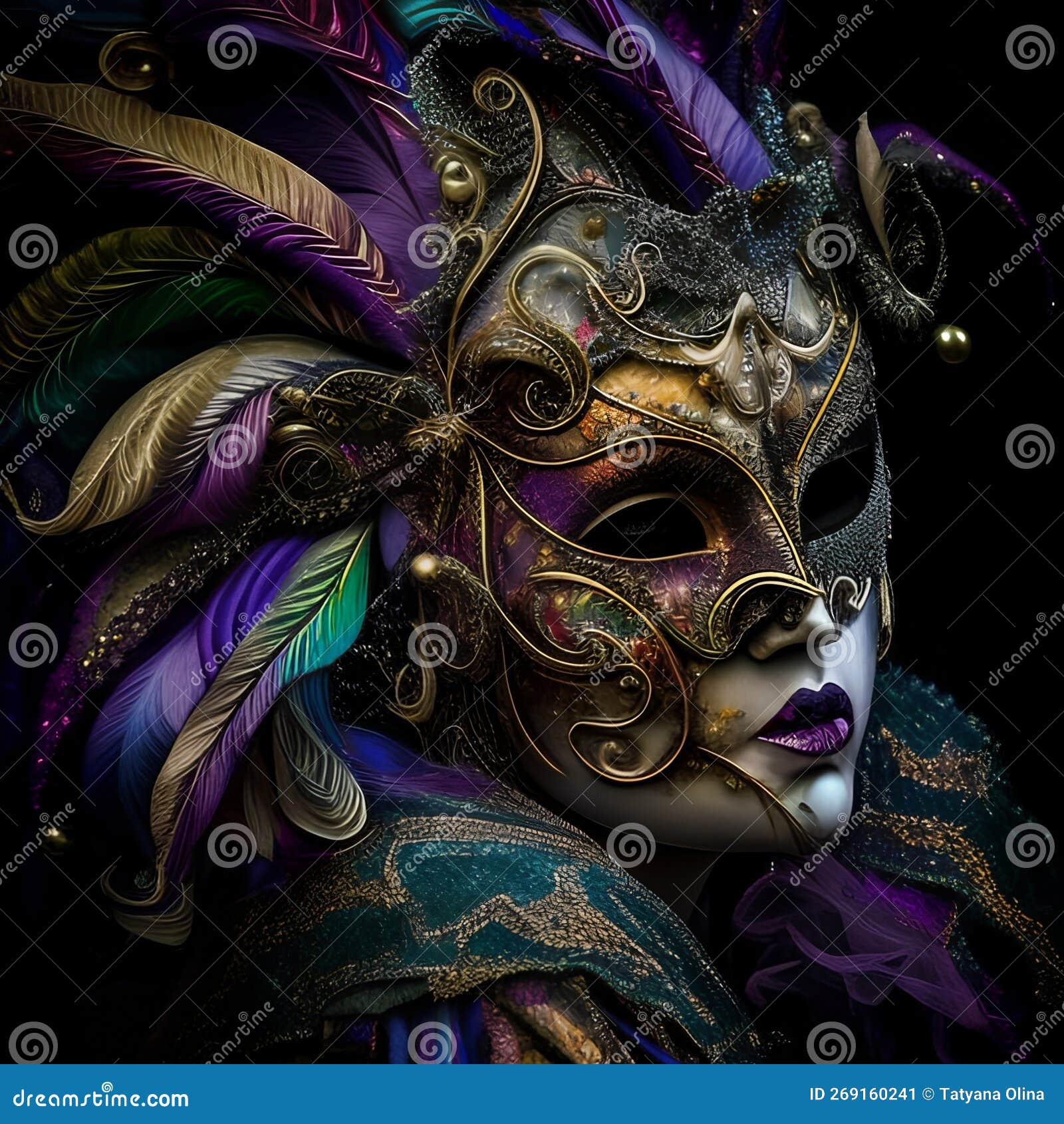 Mardi Gras Carnival Mask Stock Image Image Of Gras 269160241