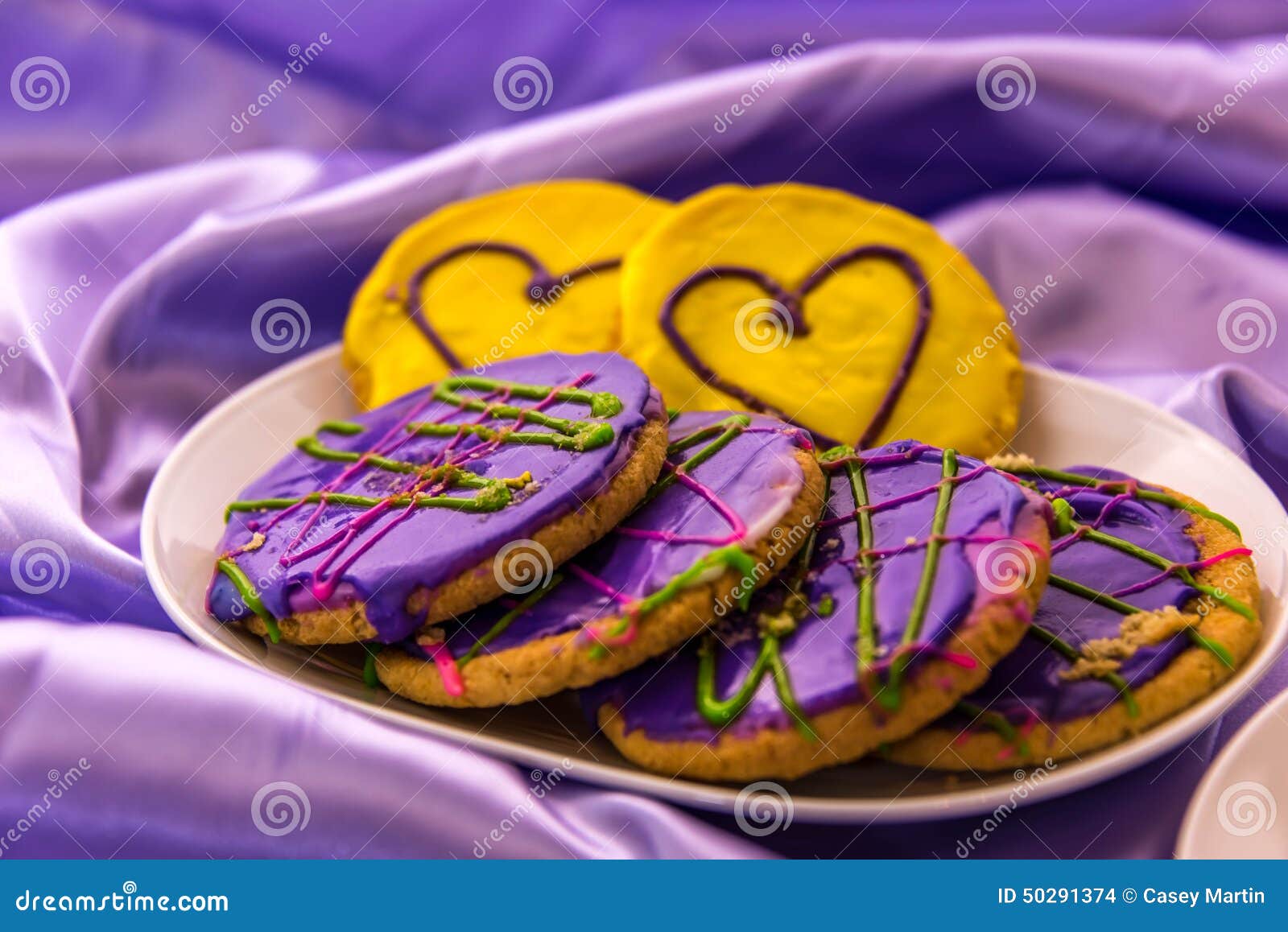 Mardi Gras Cookies with Icing and Decorations Stock Photo - Image of ...