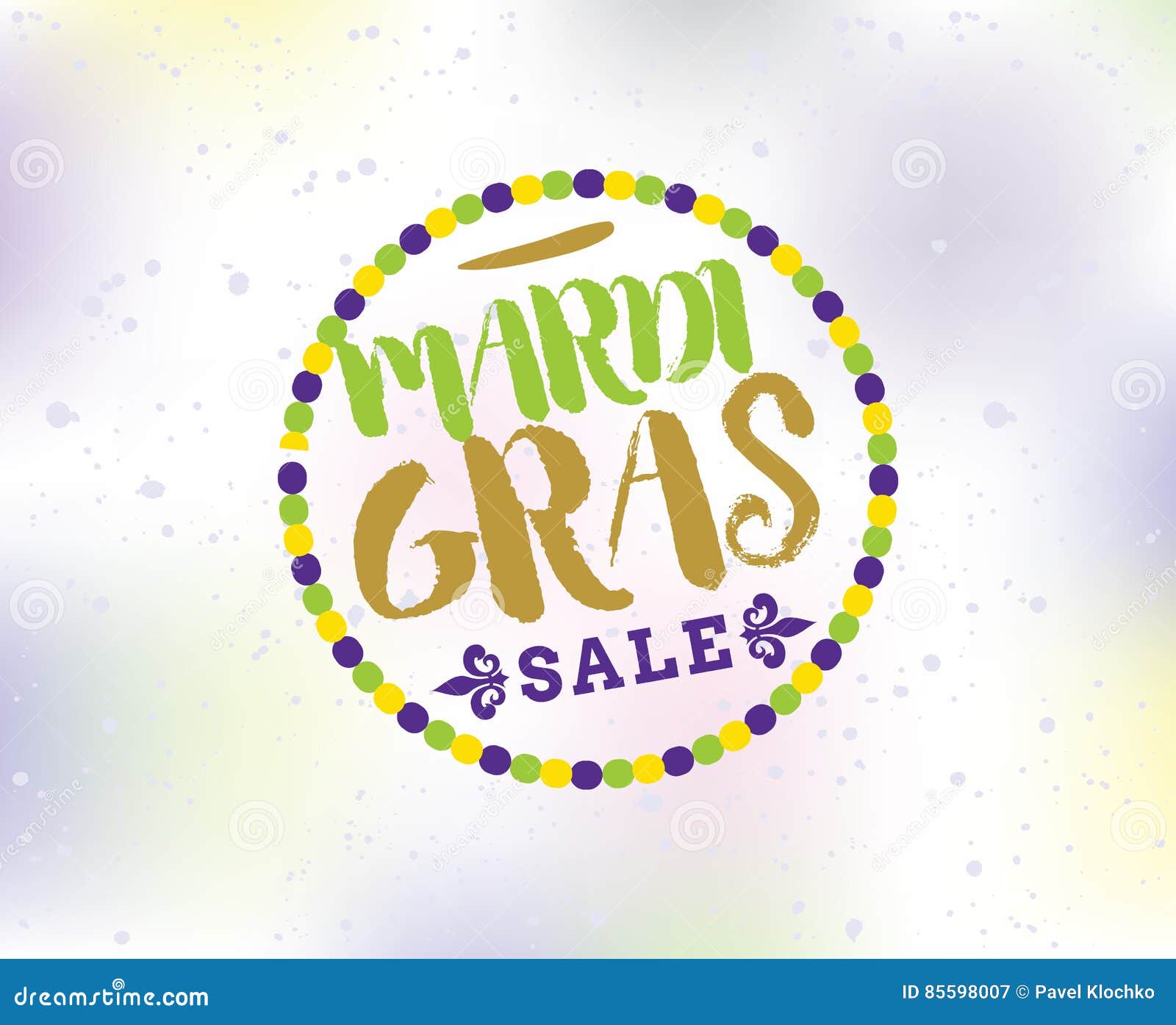 Mardi Gras-Hintergrund Mit Typografie Vektor Abbildung - Illustration ...