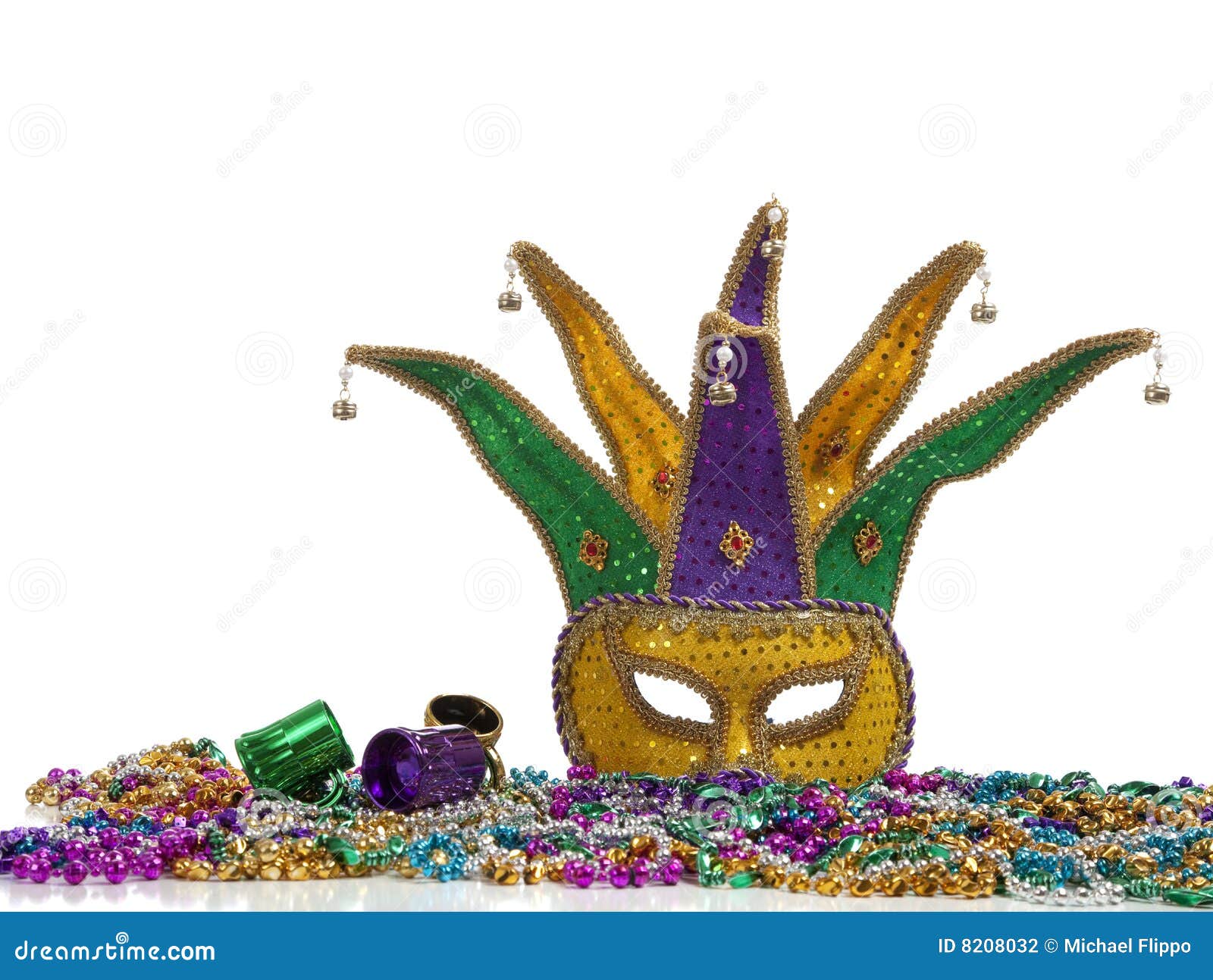 Mardi Gras Mask and Beads stock photo. Image of lint, louisiana - 8208032