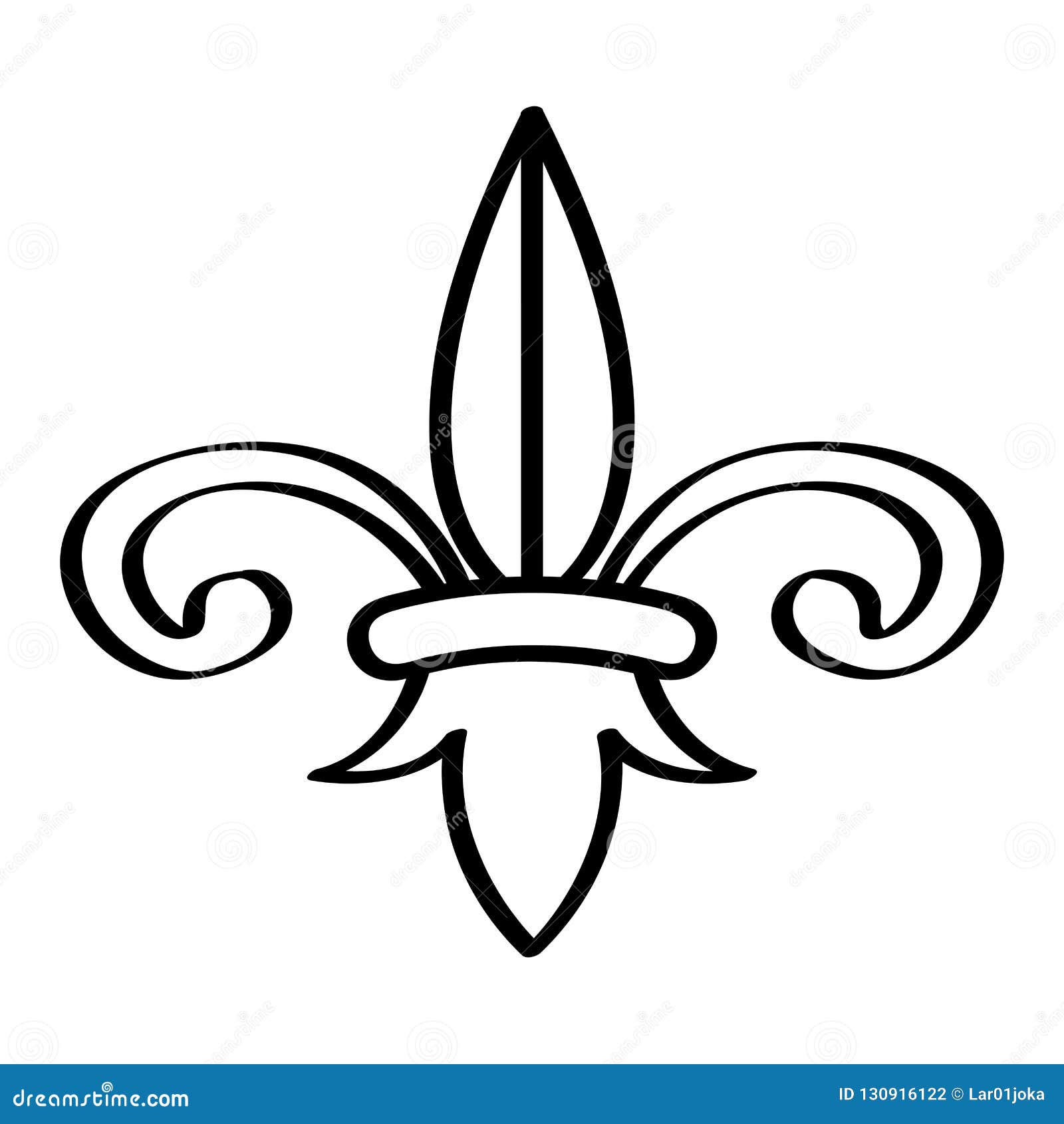 Outline Fleur De Lis Vector Icon. Isolated Black Simple Line Element ...