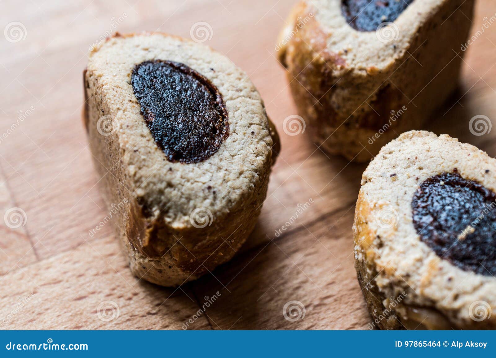 Mardin Coregi / Kulice with Date Fruit Paste and Almond Stock Photo ...