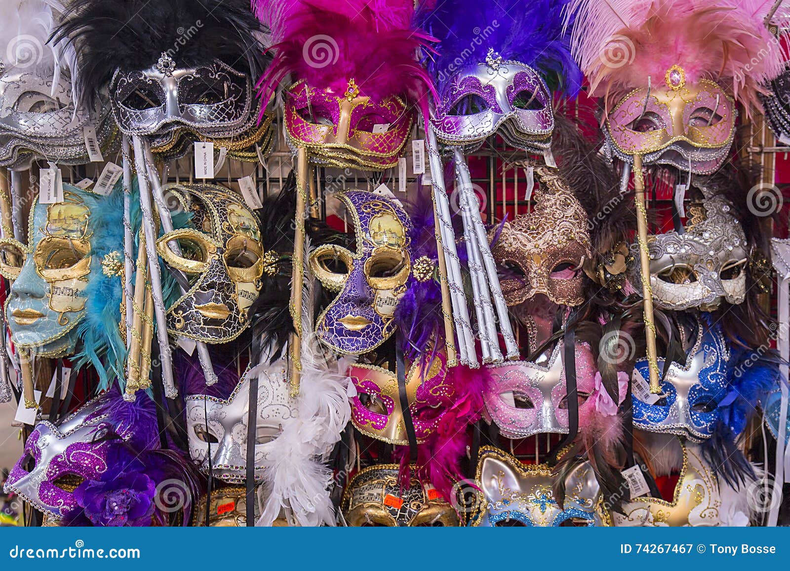 Mardis Gras Masks stock image. Image of sale, carnival - 74267467