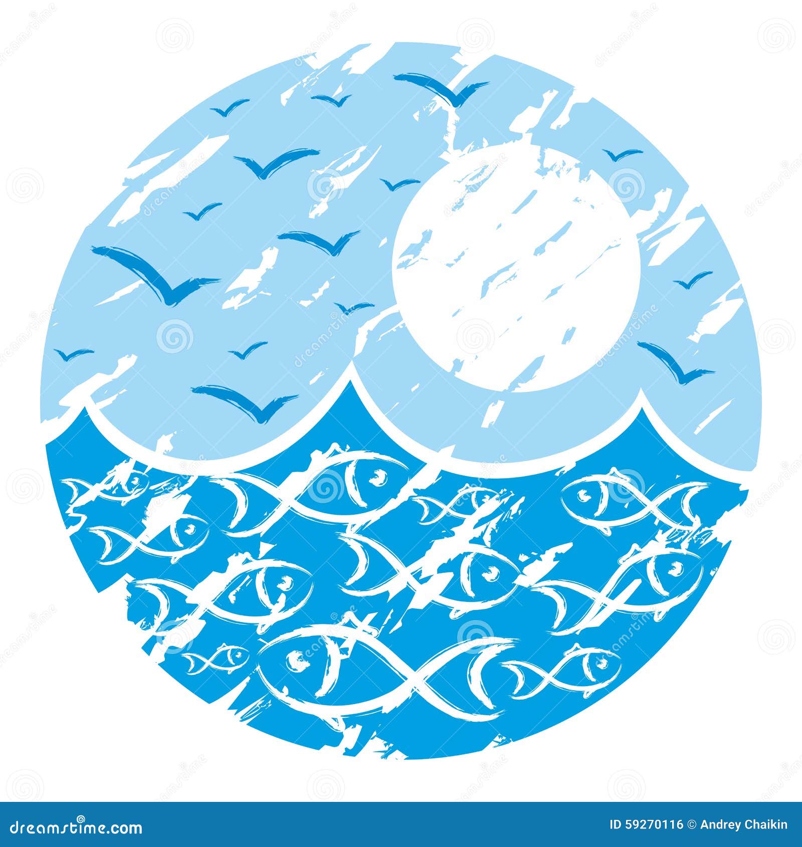 Mare di logo illustrazione vettoriale. Illustrazione di mondo - 59270116