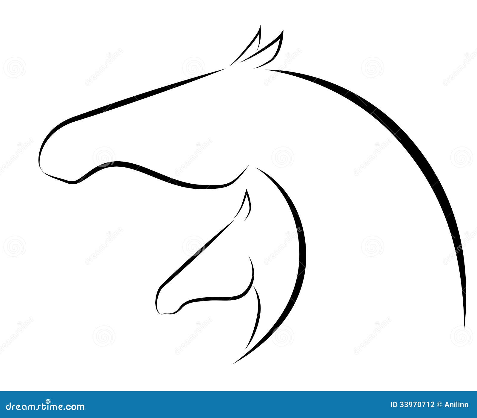Mare and foal stylized stock vector. Illustration of animals - 33970712 Mare and foal stylized stock vector. Illustration of animals - 33970712