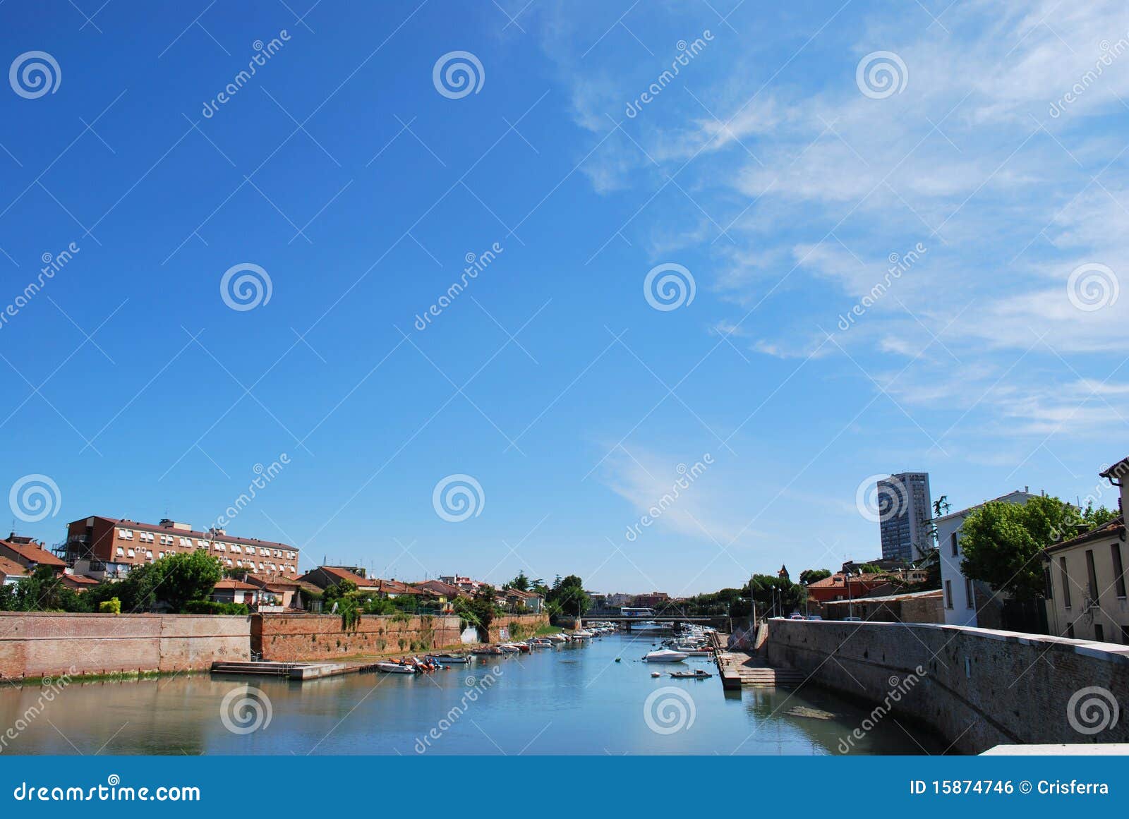 Marecchia Fluss, Rimini, Italien Stockfoto - Bild von lang, platz: 15874746