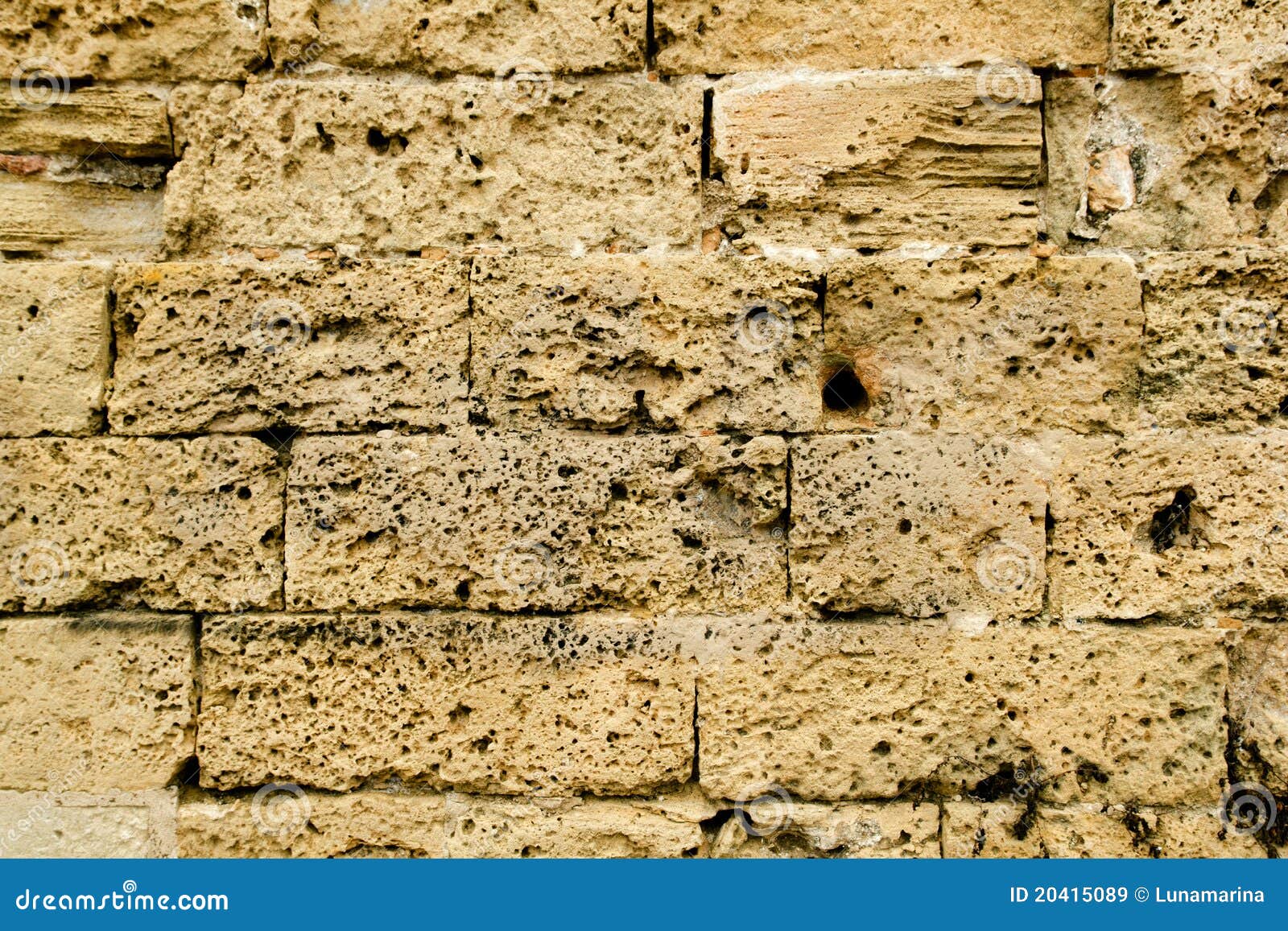 Mares Sandstone Stone Masonry Wall in Majorca Stock Image - Image of ...