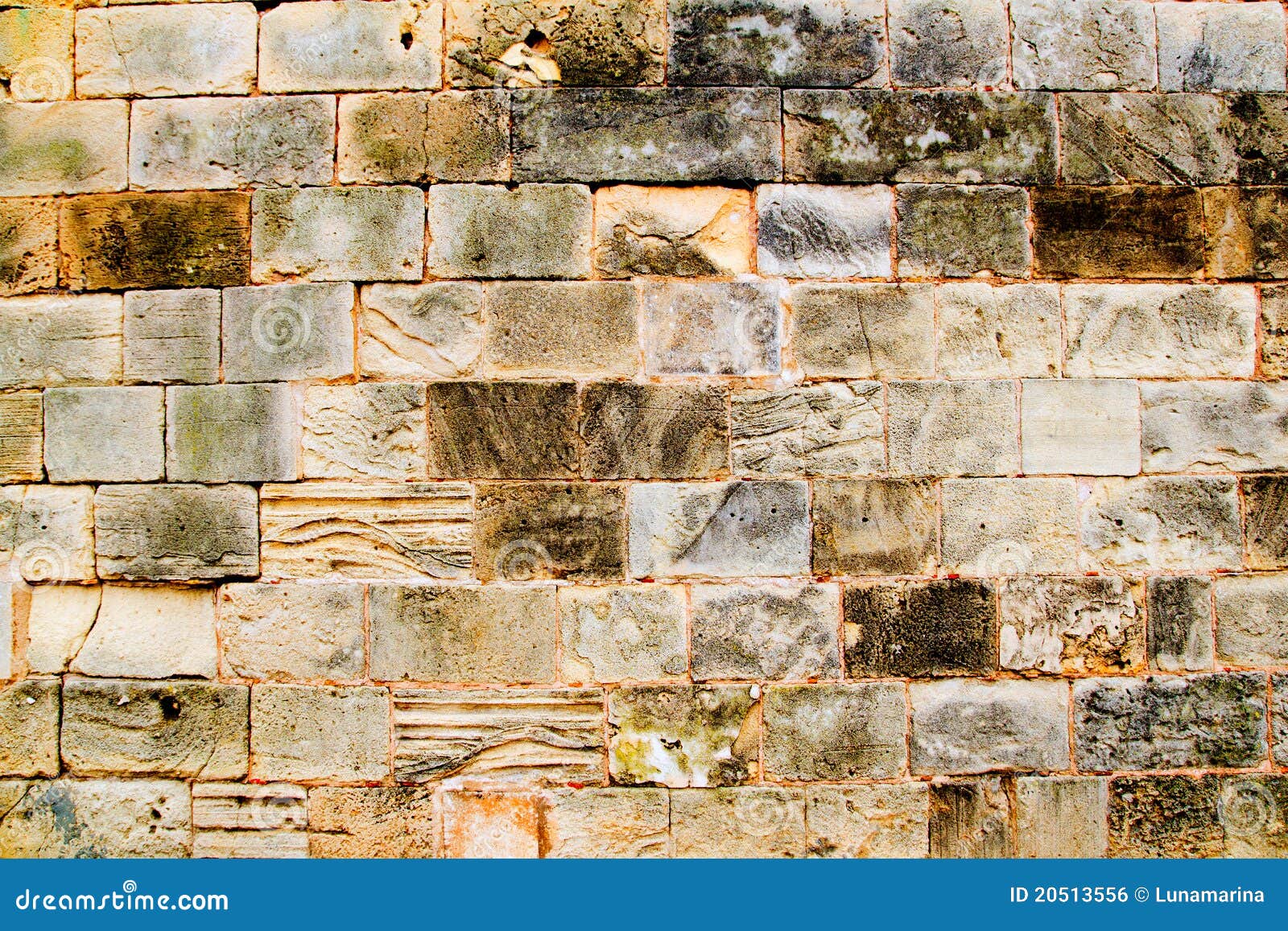 Mares Sandstone Stone Masonry Wall in Majorca Stock Photo - Image of ...