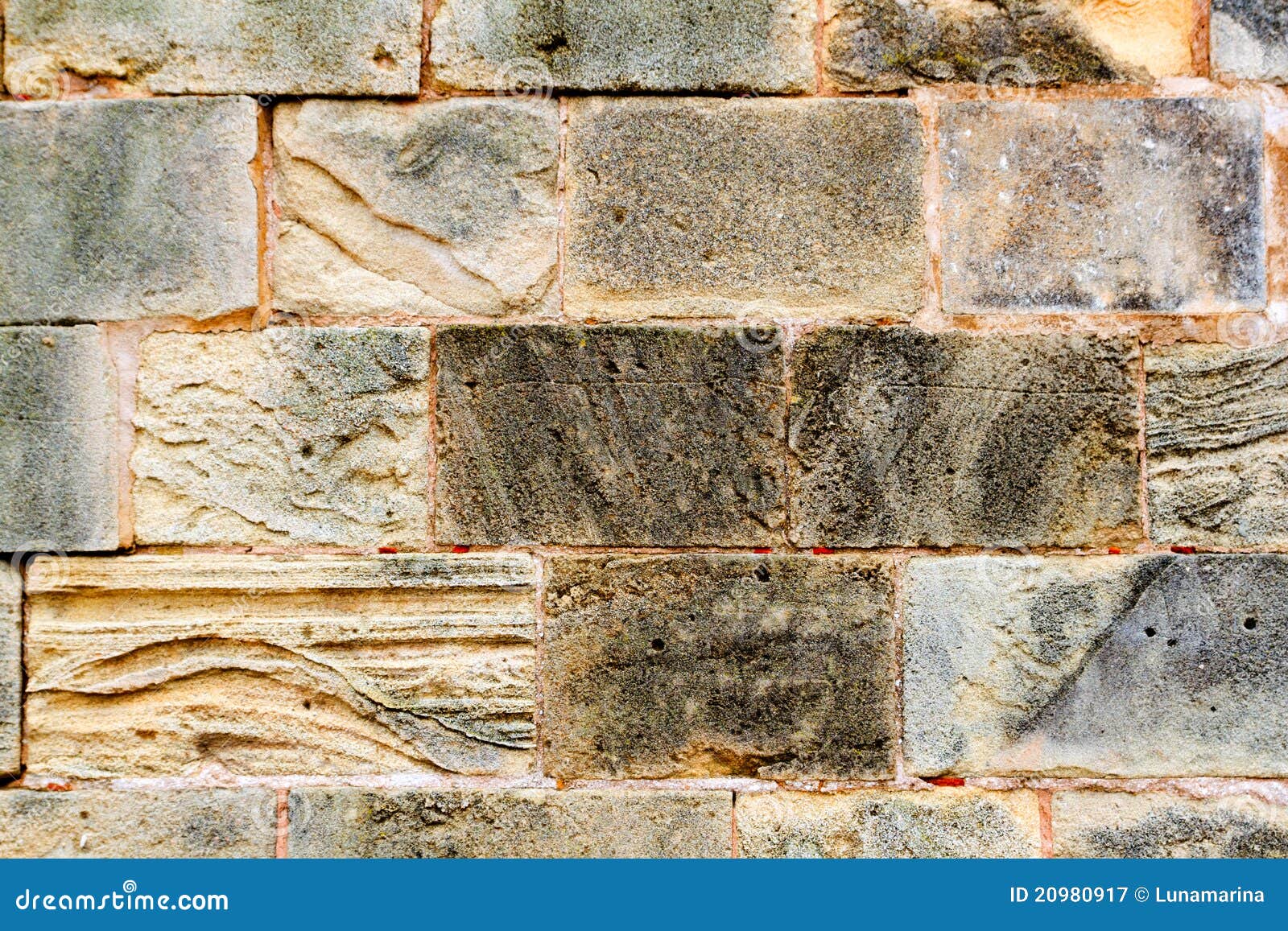 Mares Sandstone Stone Masonry Wall in Majorca Stock Image - Image of ...