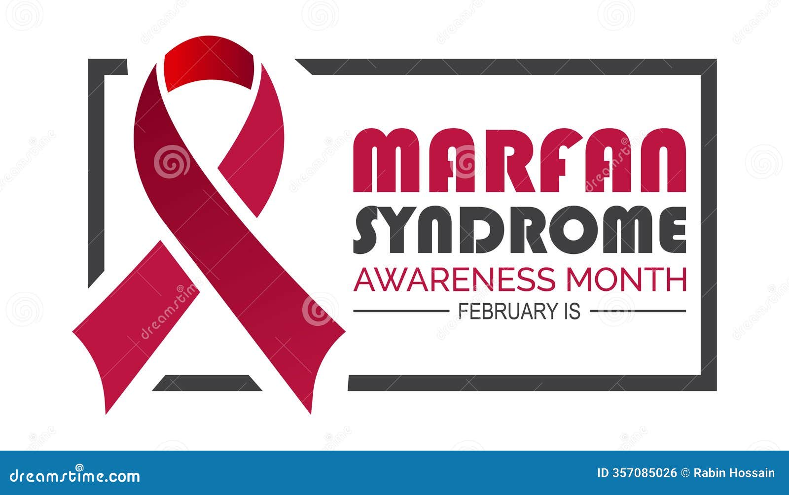 Marfan Syndrome Awareness Month, Genetic Helix Icons And Blue Ribbons ...