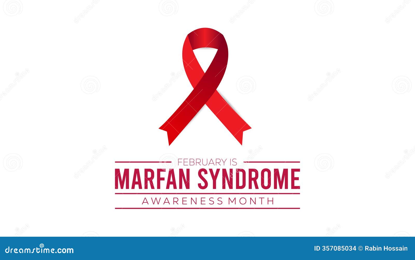 Marfan Syndrome Awareness Month, Genetic Helix Icons And Blue Ribbons ...