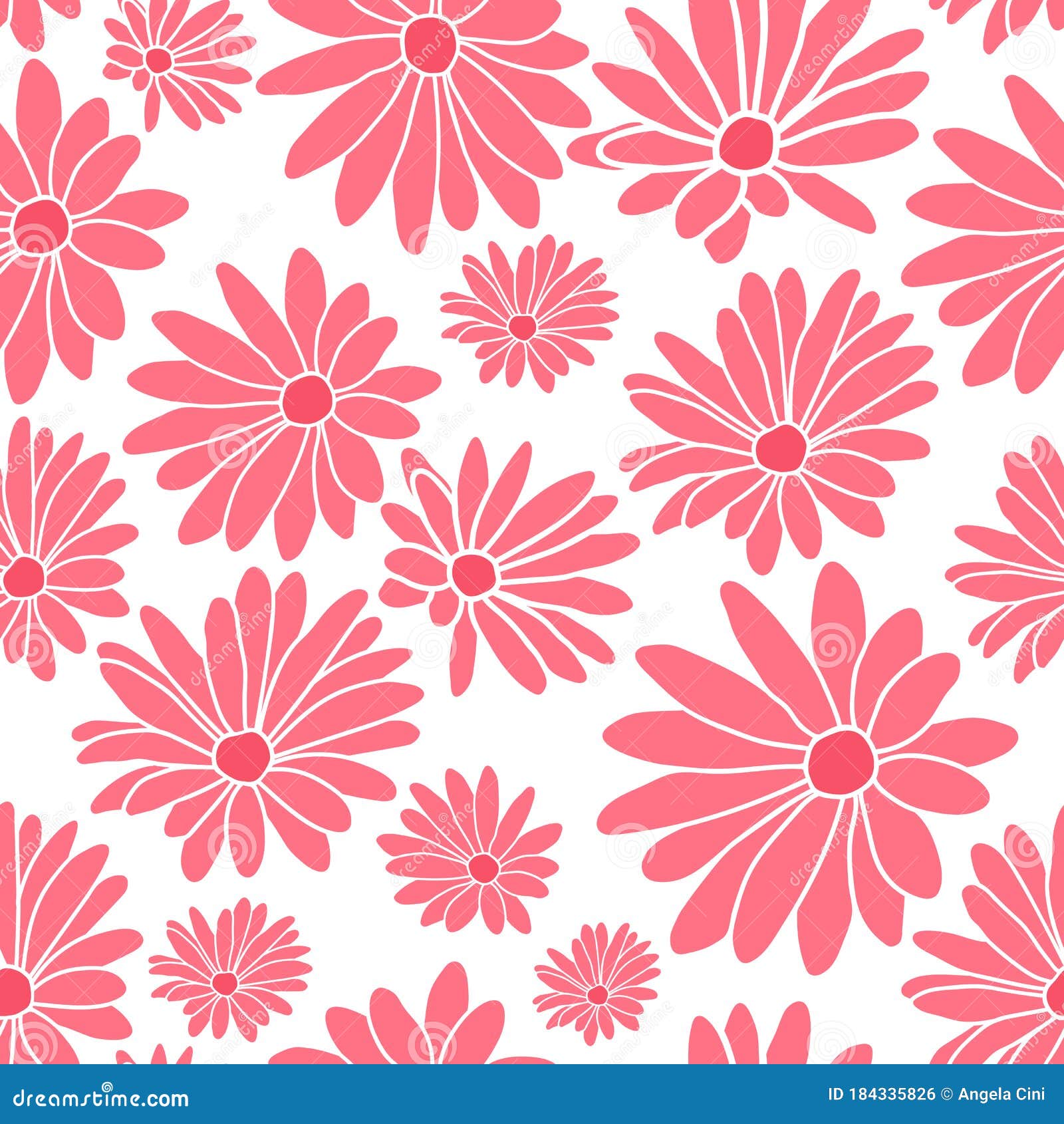 Margaret Flower Floral Textile Pattern Background Stock Vector ...