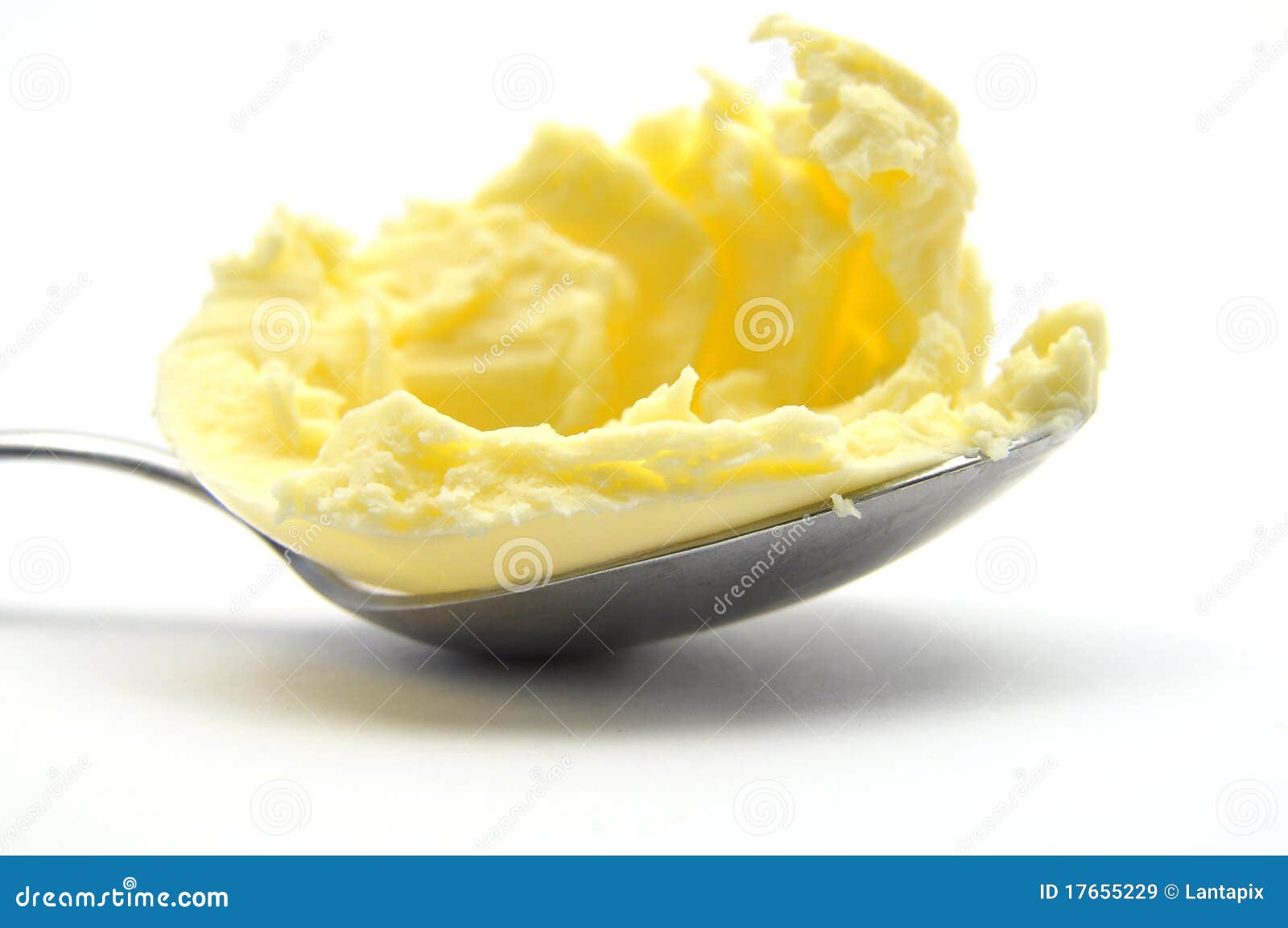 Margarina na colher imagem de stock. Imagem de margarina - 17655229