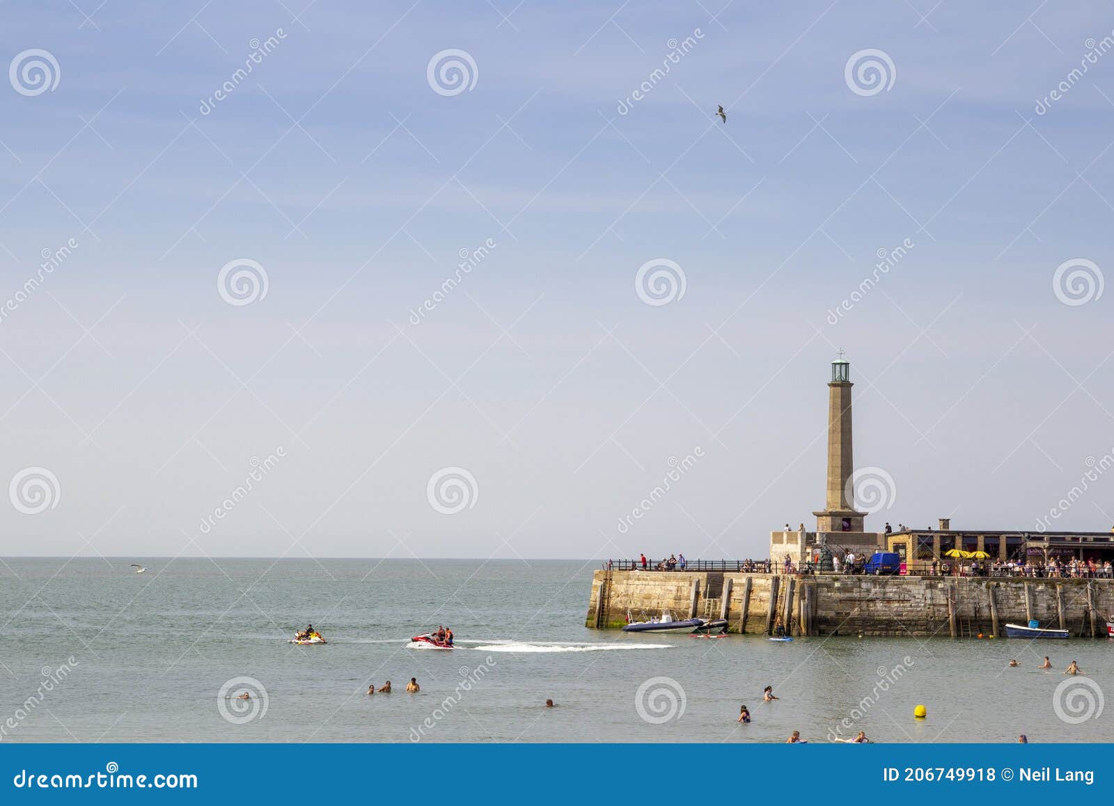 Margate Seafront with Tower and Sea Wall Editorial Stock Photo - Image ...