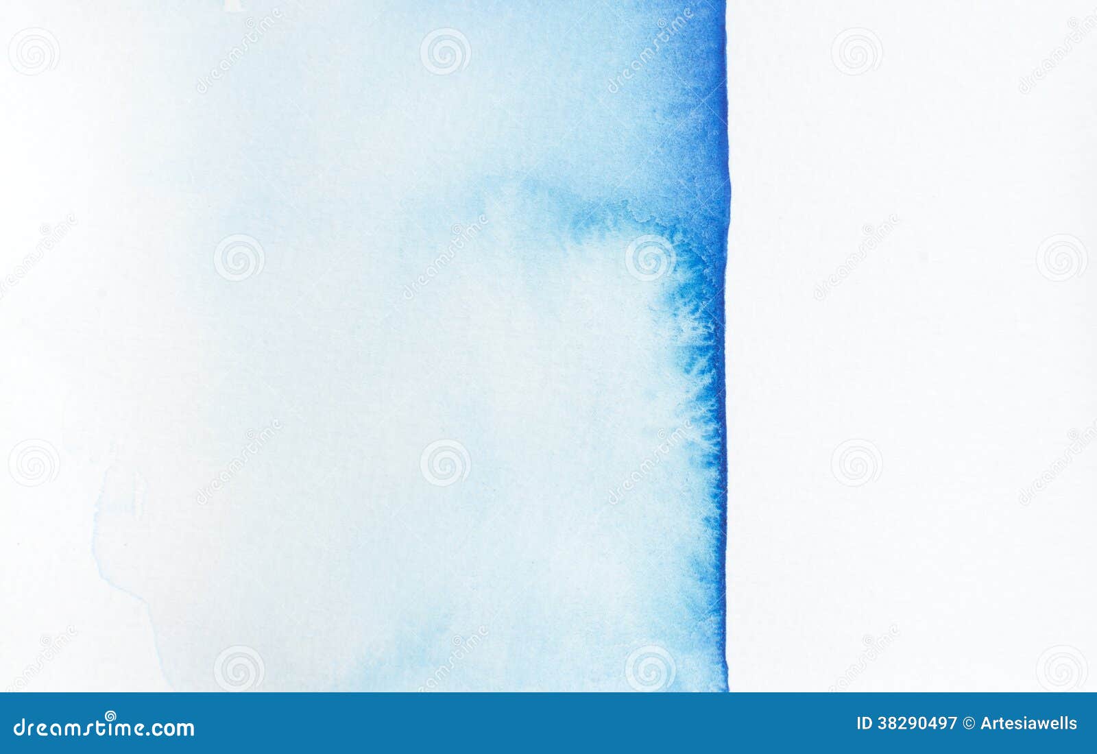 Margen azul de la acuarela imagen de archivo. Imagen de brillante ...