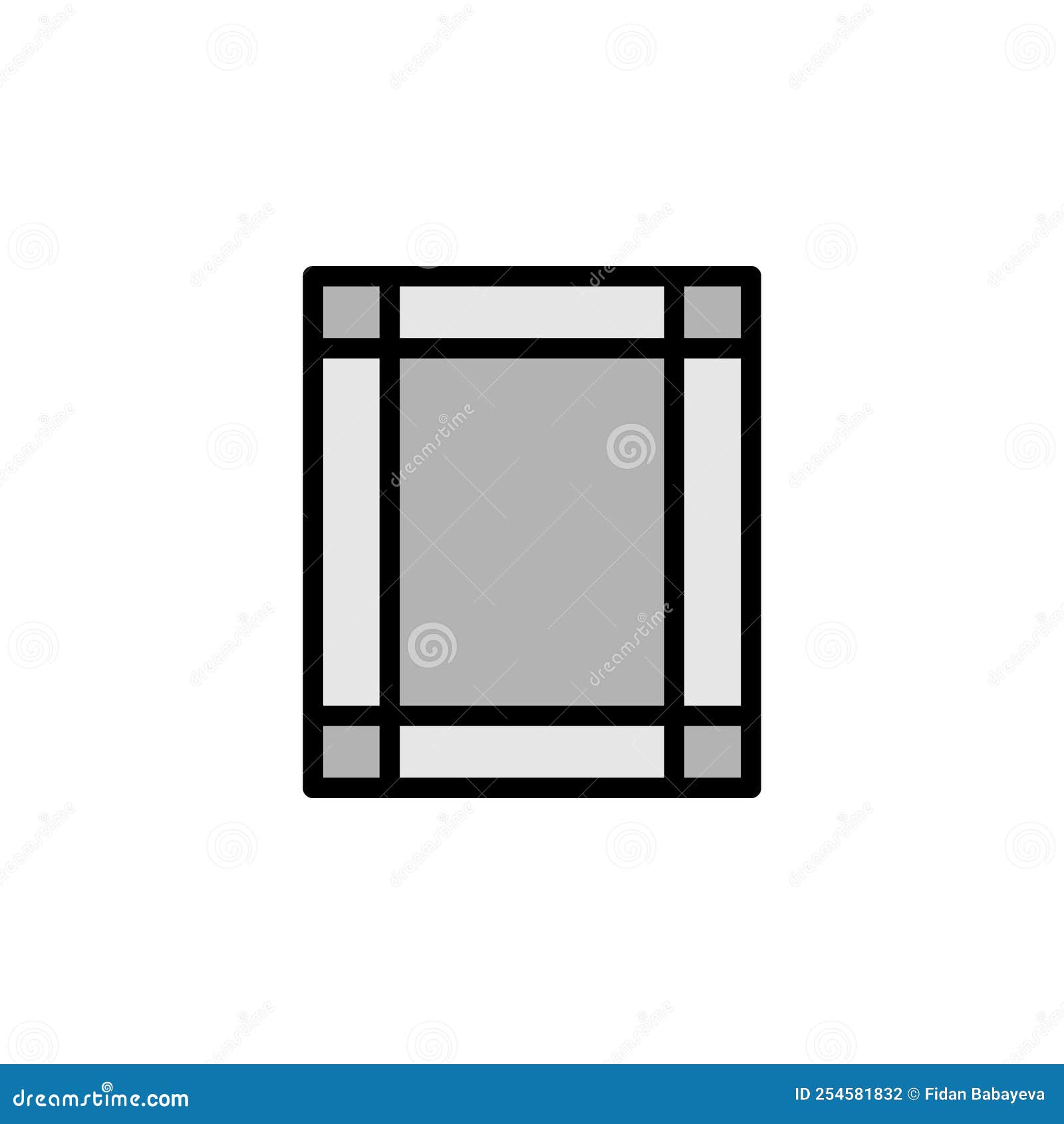 Margin Icon. Trendy Modern Flat Linear Vector Margin Icon On White ...