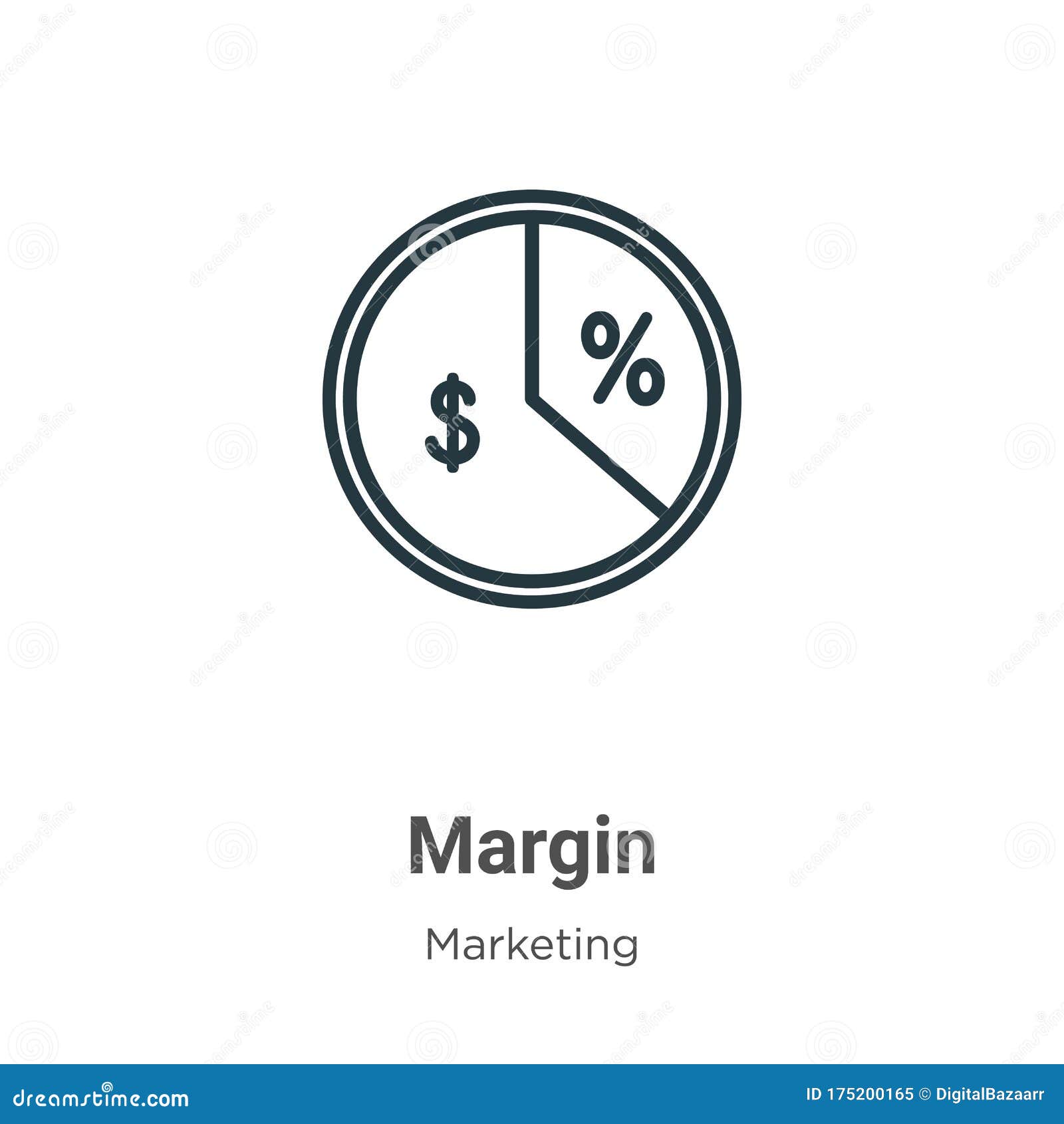 Margin Outline Vector Icon. Thin Line Black Margin Icon, Flat Vector ...