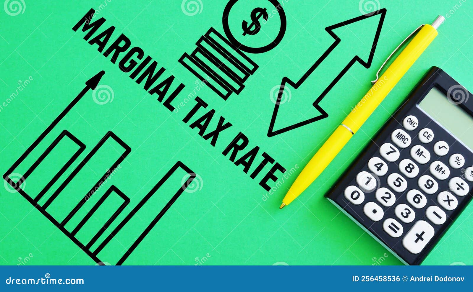 Marginal Tax Rate is Shown Using the Text Stock Illustration ...