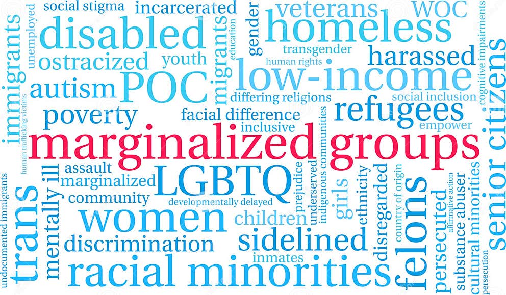 Marginalized Groups Word Cloud Stock Vector - Illustration of cognitive ...