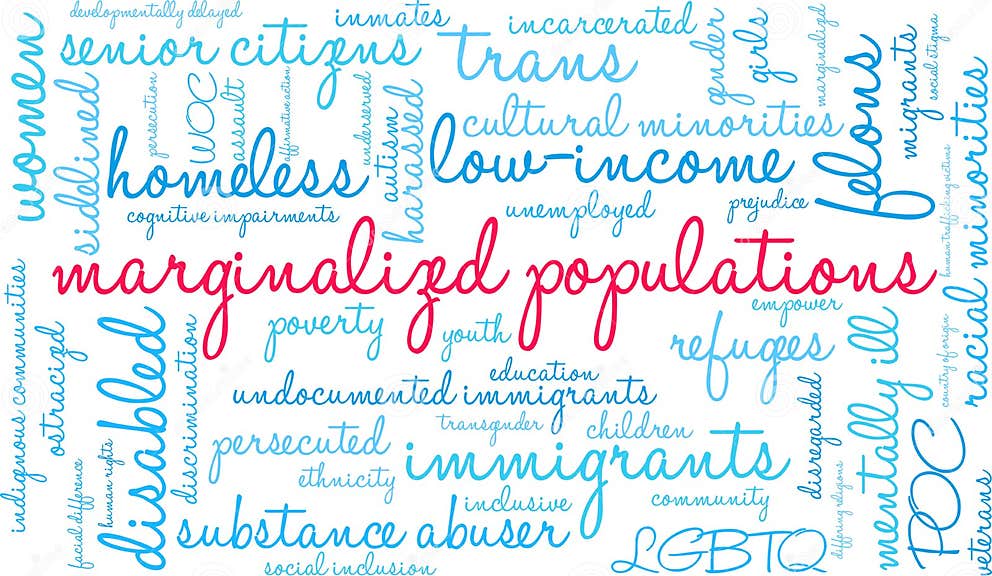 Marginalized Populations Word Cloud Stock Vector - Illustration of ...