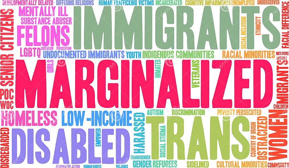 Marginalized Word Cloud stock vector. Illustration of ethnicity - 158978915