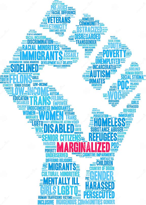 Marginalized Word Cloud stock vector. Illustration of felons - 158978995