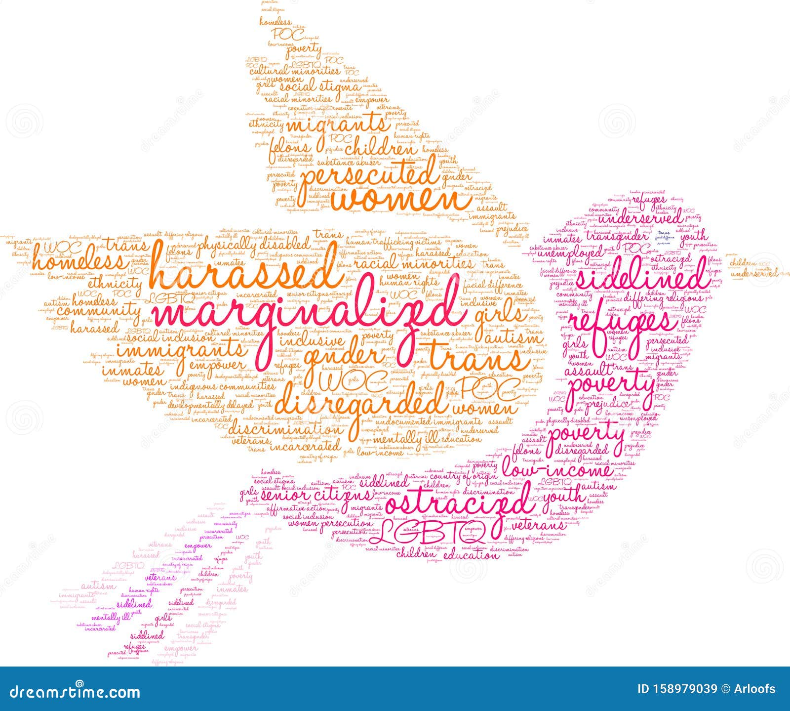 Marginalized Word Cloud Vector Illustration | CartoonDealer.com #158979058