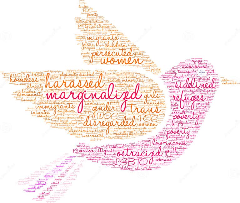 Marginalized Word Cloud stock vector. Illustration of gender - 158979039