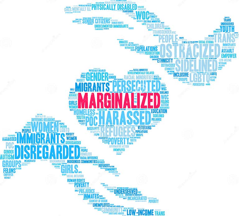 Marginalized Word Cloud stock vector. Illustration of difference ...
