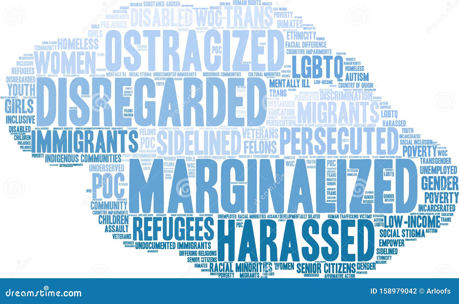 Marginalized Word Cloud Vector Illustration | CartoonDealer.com #158979074