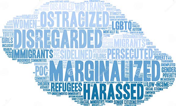 Marginalized Word Cloud stock vector. Illustration of action - 158979042