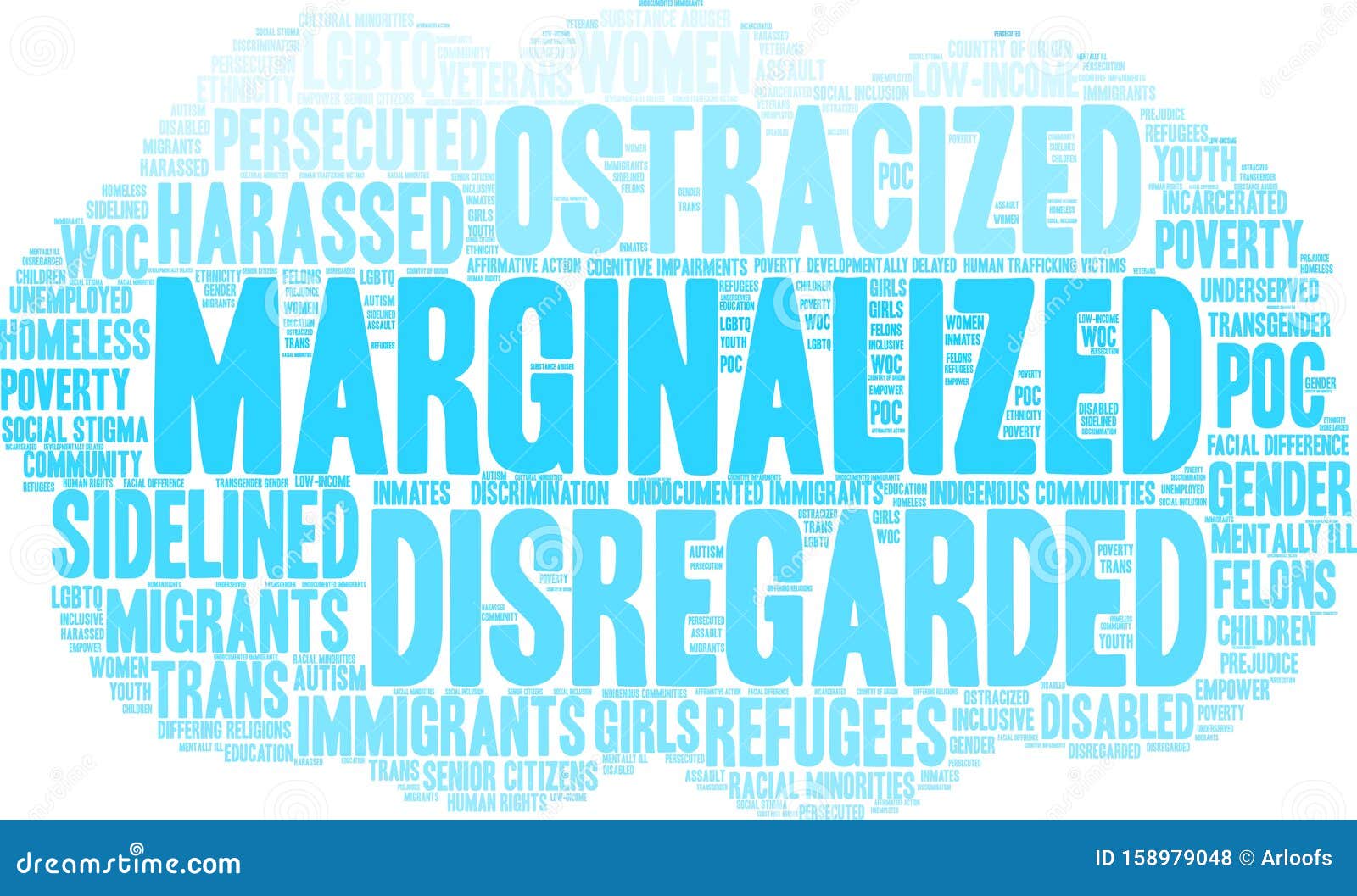 Marginalized Word Cloud Vector Illustration | CartoonDealer.com #158979074