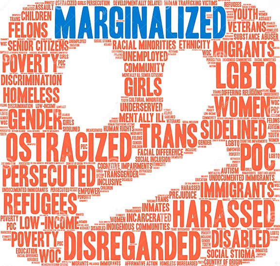 Marginalized Word Cloud stock vector. Illustration of addiction - 158979055