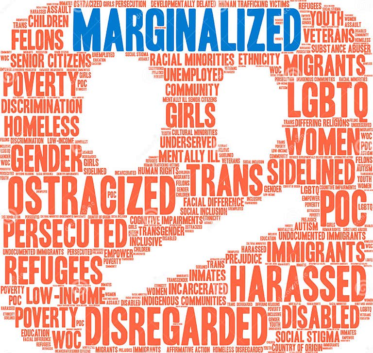 Marginalized Word Cloud stock vector. Illustration of addiction - 158979055