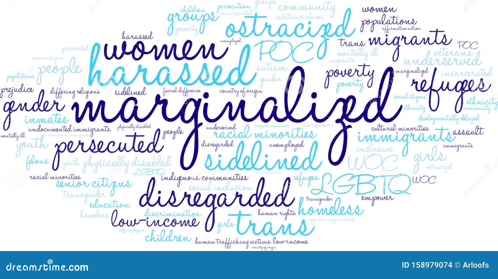 Marginalized Word Cloud Vector Illustration | CartoonDealer.com #158979010