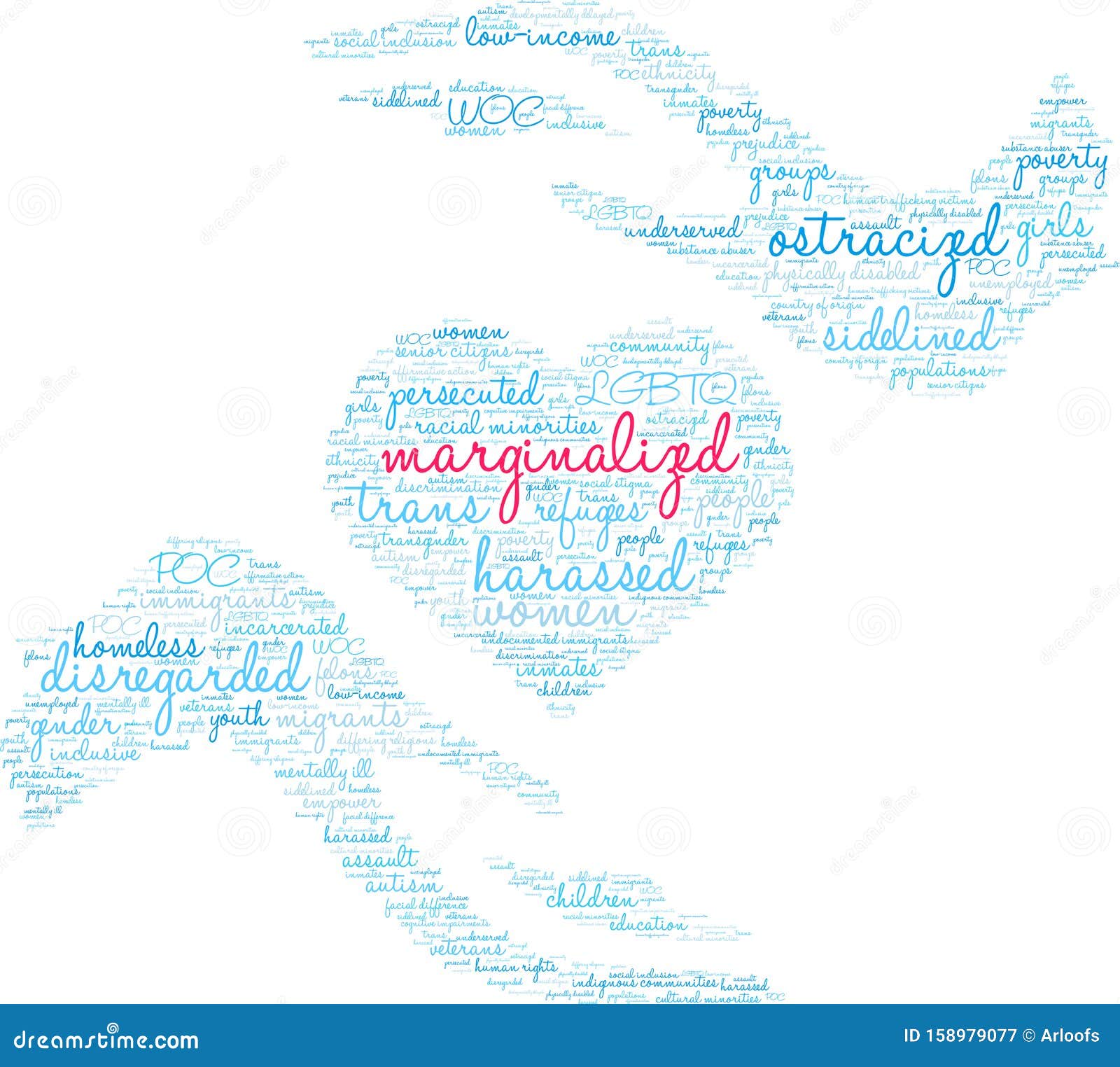 Marginalized Word Cloud Vector Illustration | CartoonDealer.com #158979074