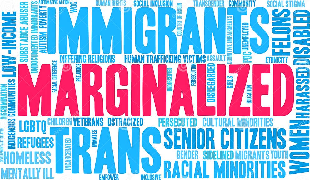 Marginalized Word Cloud stock vector. Illustration of cognitive - 158978929