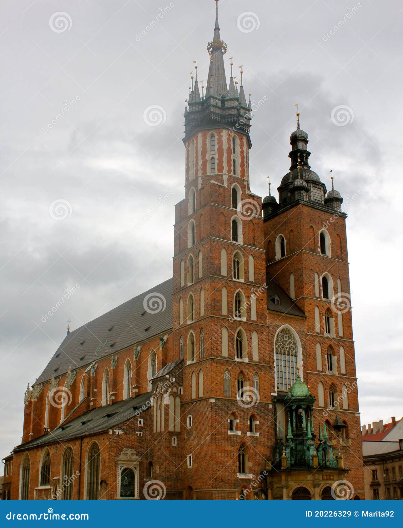 The Maria Church stock image. Image of krakow, architecture - 20226329