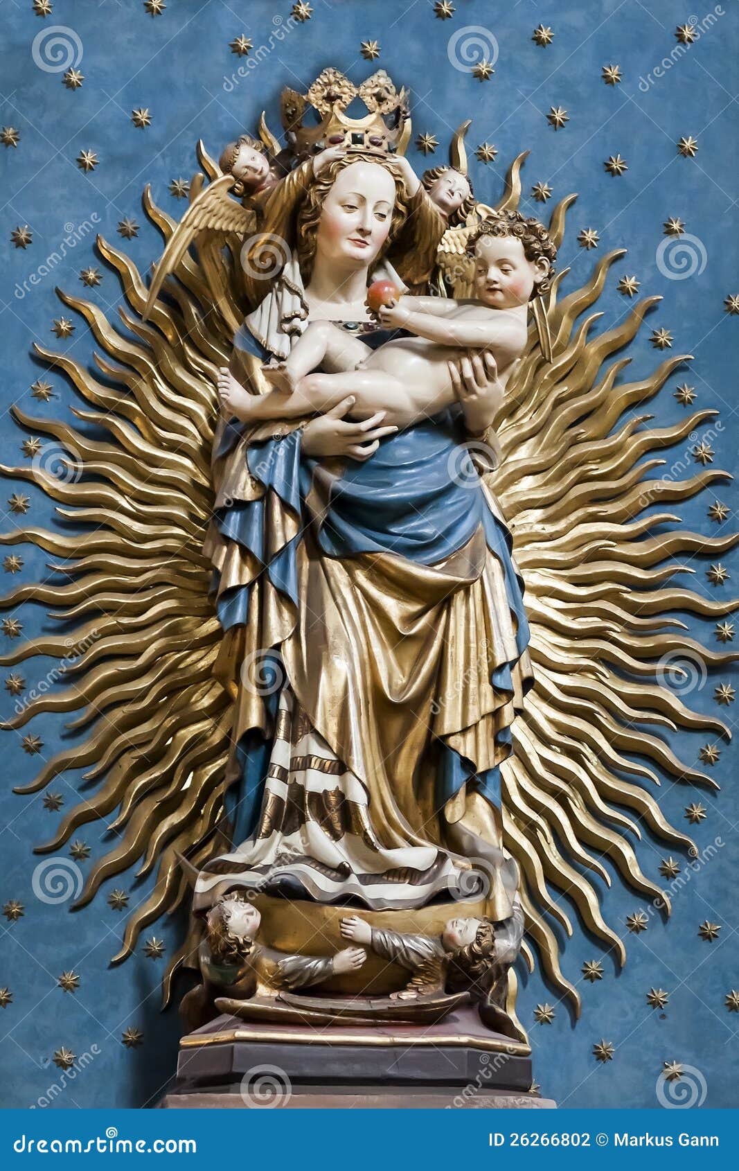 Maria with Jesus stock photo. Image of faith, gold, catholic - 26266802