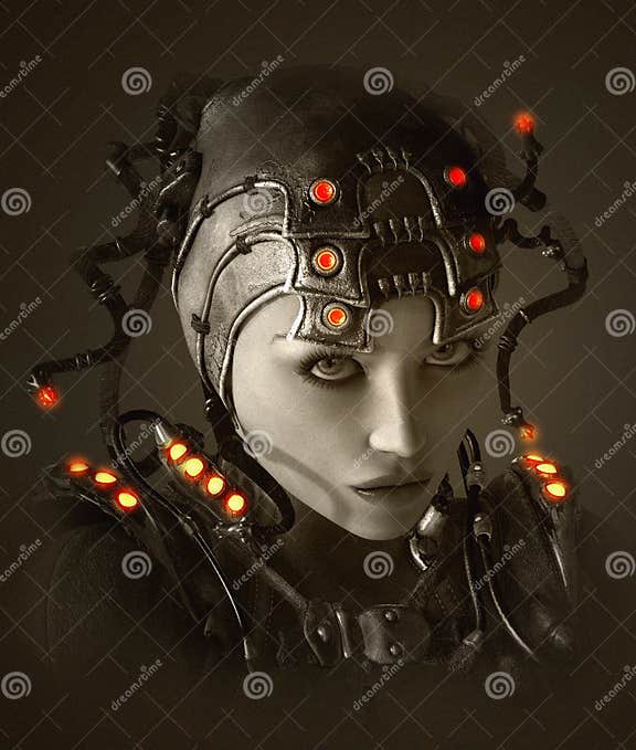 Maria Machine, 3d CG stock de ilustración. Ilustración de belleza ...