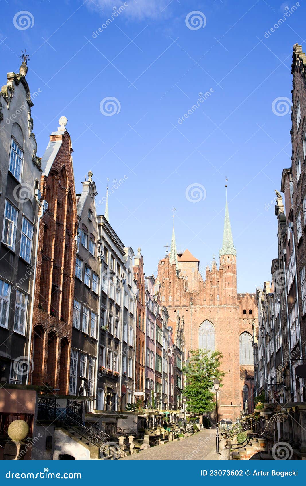 Mariacka Street in Gdansk stock photo. Image of tourism - 23073602