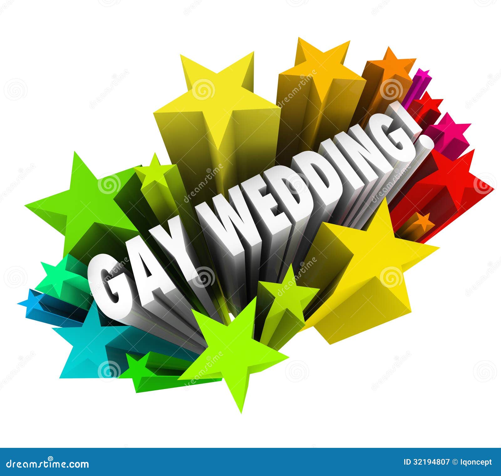 Mariage Lépousant Gai Dhomosexuel Dannonce De Starburst Illustration