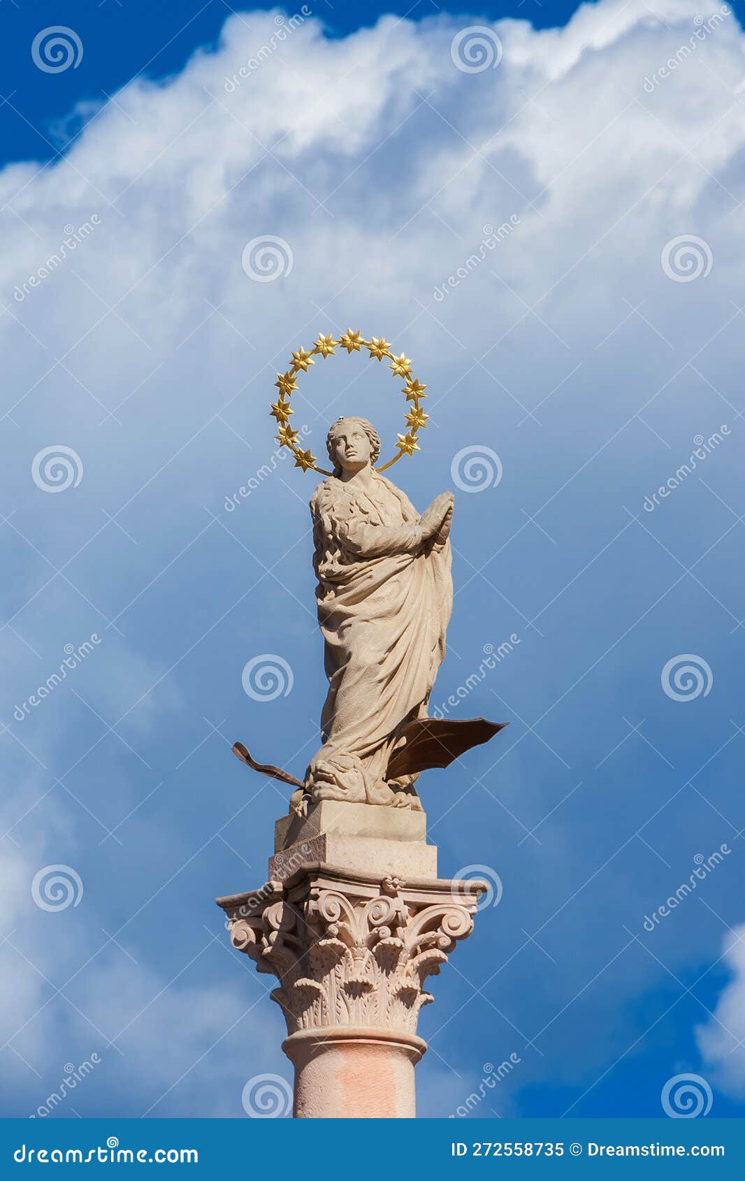 Marian column of Prague stock image. Image of town, prague - 272558735