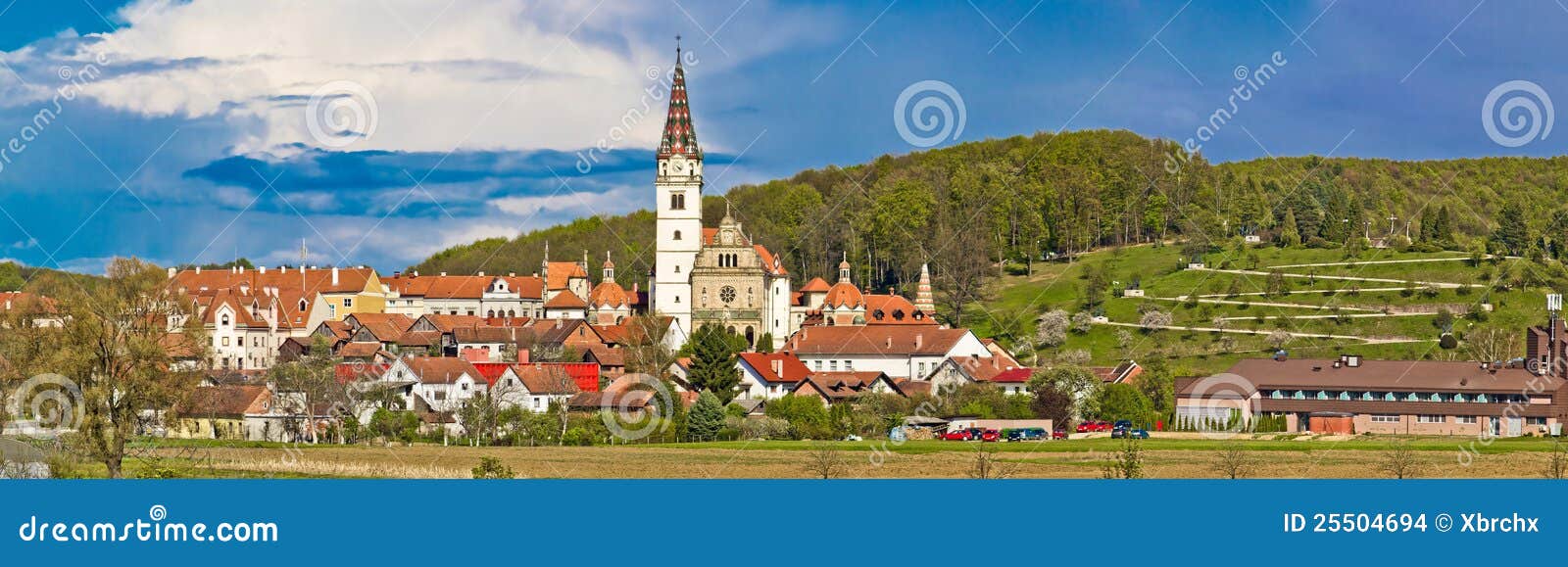Marija Bistrica Sanctuary Church And Kalvarija Aerial View Stock Photo ...