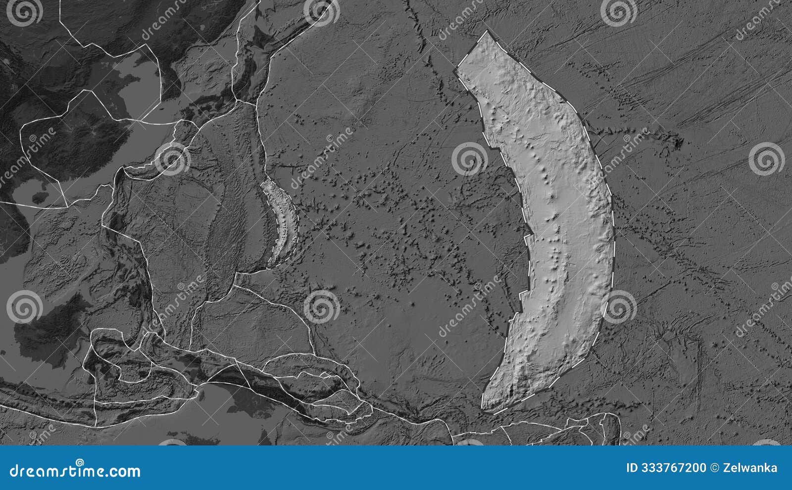 Mariana Plate Extracted. Eckert III. Bilevel Stock Illustration ...