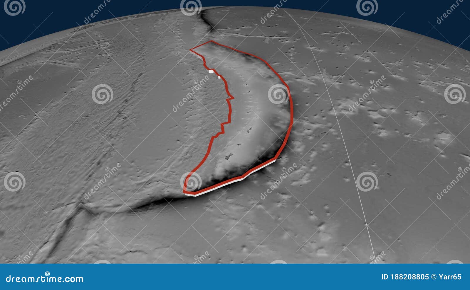 Mariana Plate Extruded - Grayscale Stock Illustration - Illustration of ...