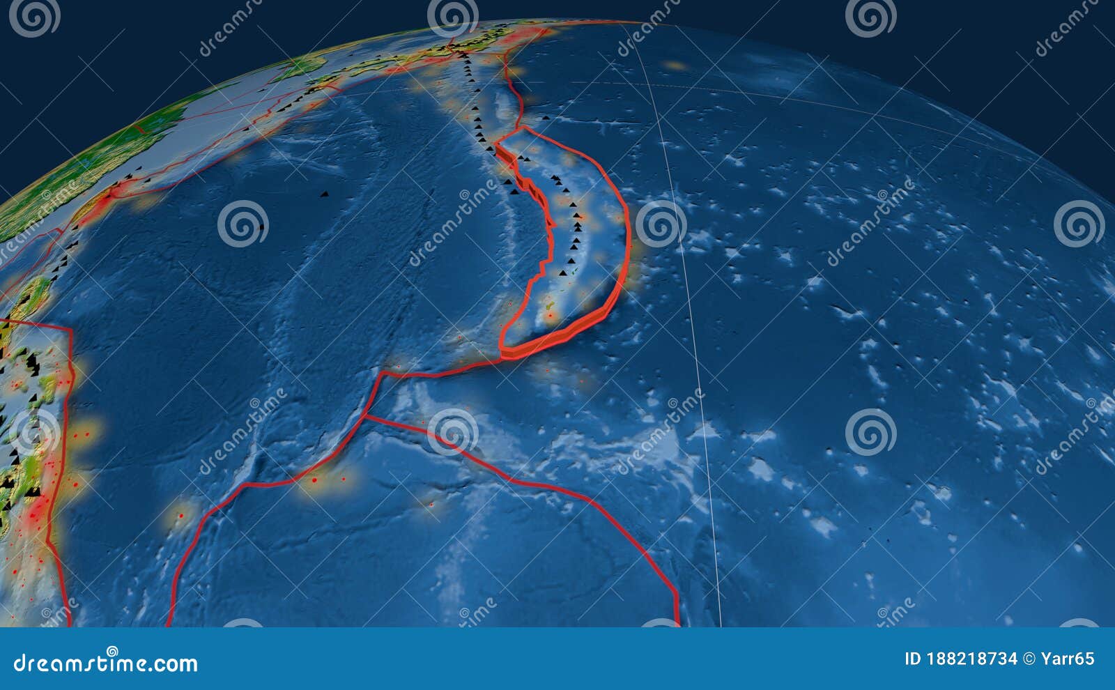 Mariana Plate Extruded - Physical Stock Illustration - Illustration of ...