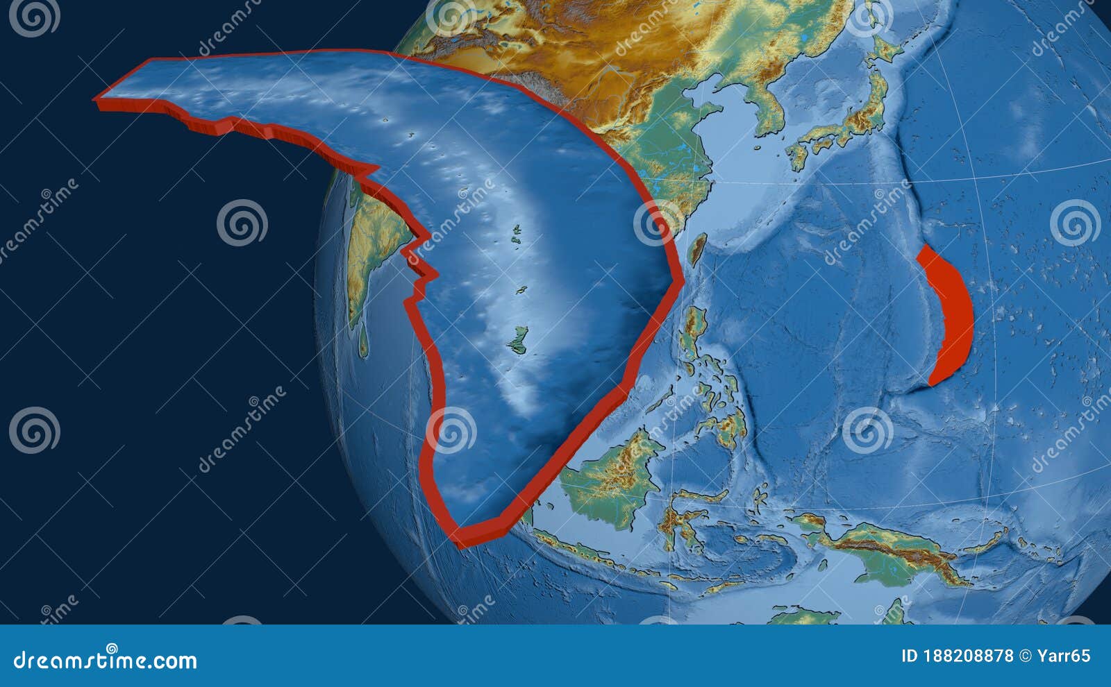 Mariana Plate Presented - Relief Stock Illustration - Illustration of ...